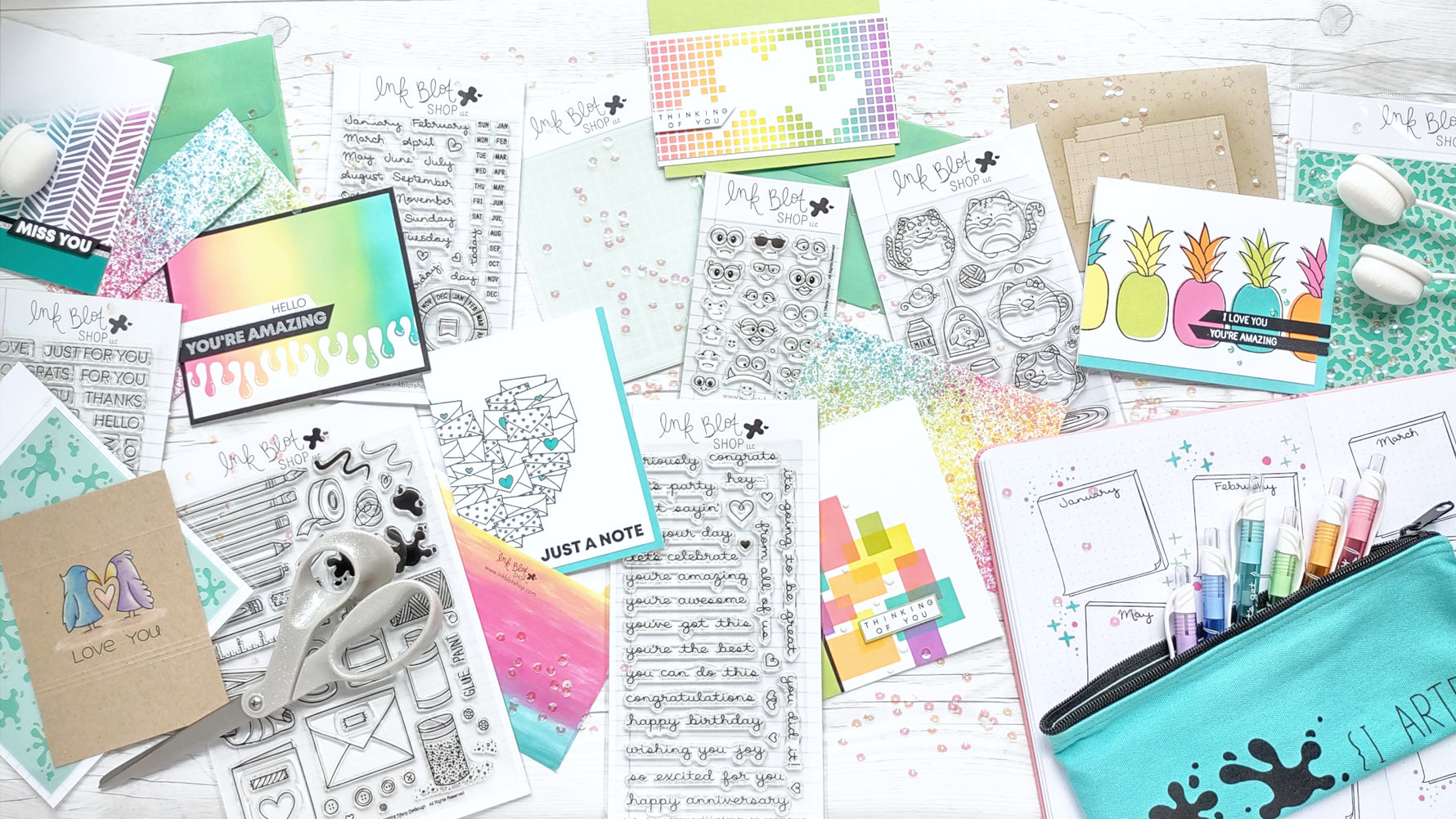 Clear Stamps & Paper Craft Supplies | Ink Blot Shop | Let's Get Crafty ...