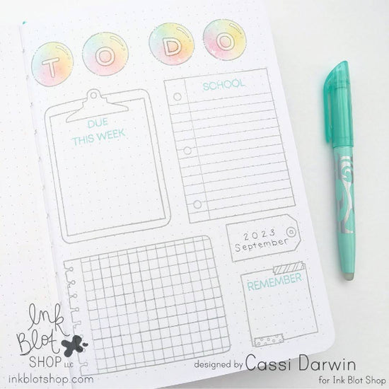 Journaling Spots :: 6x8 Clear Stamp Set – Ink Blot Shop LLC