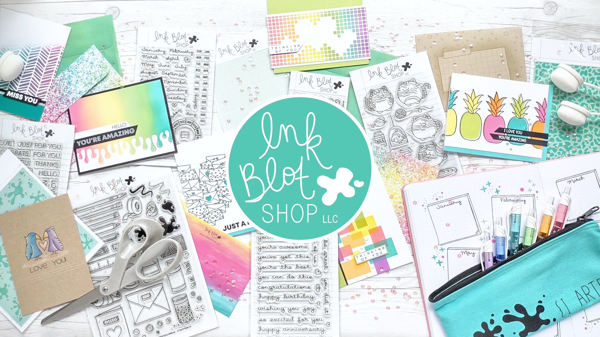 Clear Stamps & Paper Craft Supplies | Ink Blot Shop | Let's Get Crafty ...
