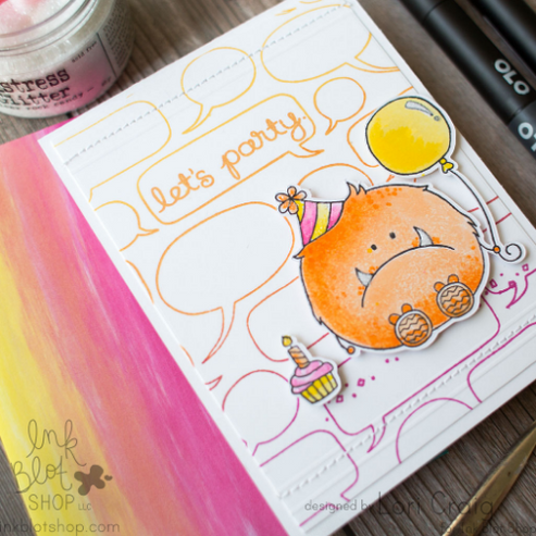 Shout Out Background :: 6x6 Clear Stamp – Ink Blot Shop LLC