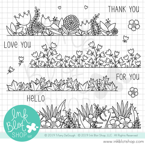 Botanical Borders :: 6x6 Clear Stamp Set – Ink Blot Shop LLC