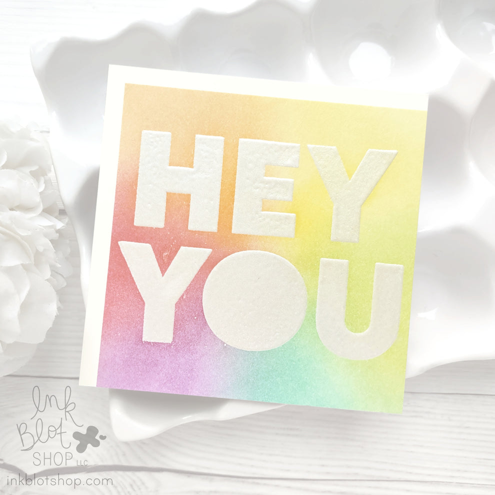 Giant Hey You :: 4x8 Clear Stamp Set – Ink Blot Shop LLC